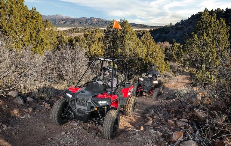 Single Seat UTV Action: Polaris RZR RS1 And Polaris ACE 150 - Wild ATV